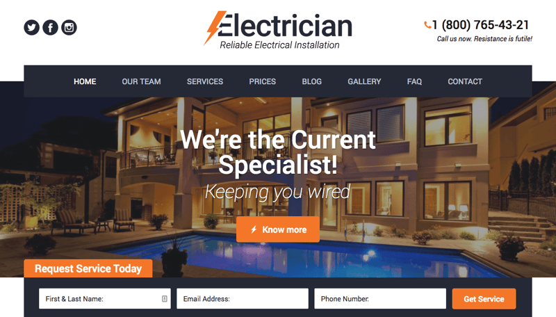 The 13 Best Electrician WordPress Themes for Professional Contractors