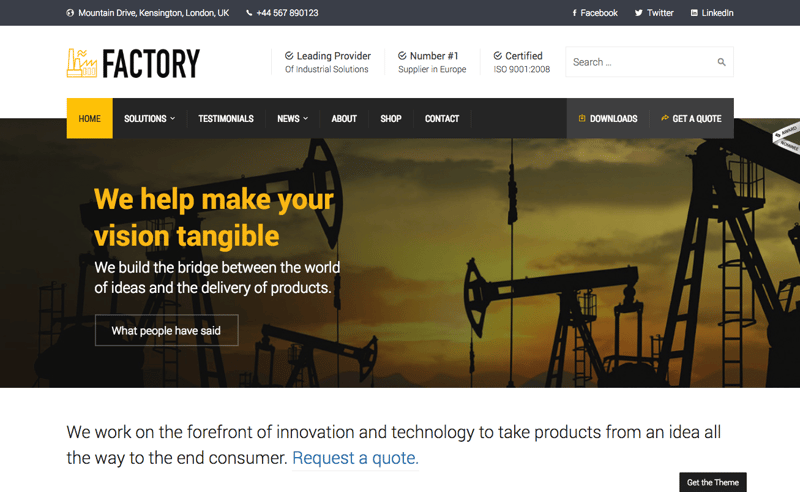 The 7 Best WordPress Manufacturing Themes | Compete Themes